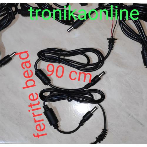 Jual kabel jack DC buntung Plus Kabel Adaptor 90 CM ferrite bead EMI ...