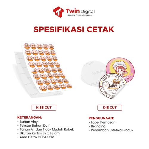 Promo Print Sticker Vinyl A3 Potong Bentuk / Sticker Label / sticker ...