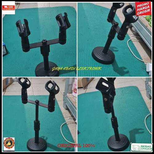 Jual ORIGINAL TIANG STAND MIC HOLDER CABANG 2 IN 1 MIK MICROPHONE ...
