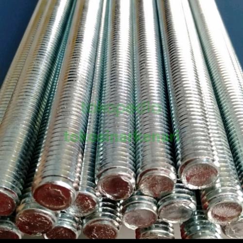 Jual asdrat longdrat galvanis1/2 inci(12,7mm)x1m stud bolt 1/2 inci ...