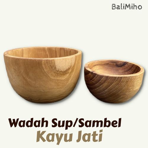 Jual Mangkok Kayu Jati Tempat Sambal Kayu Tempat Saos Saus Kayu Wadah ...
