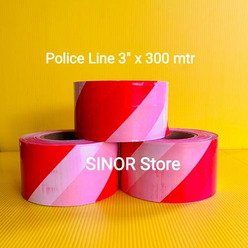 Jual Police Line MERAH PUTIH Safety Line Baricade Tape 3 Inch 300M ...