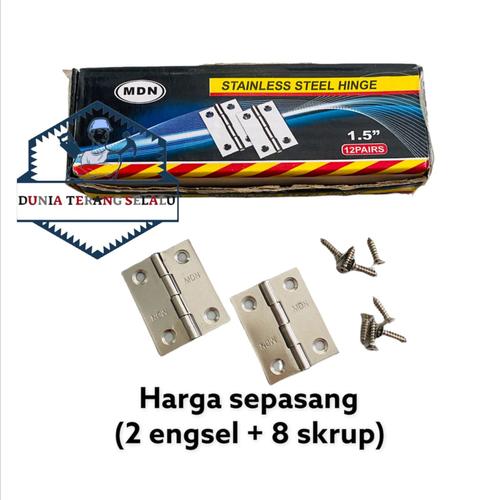 Jual ENGSEL TIPIS Stainless Steel MDN 1.5'' Engsel Kupu Kecil Mini 11 ...