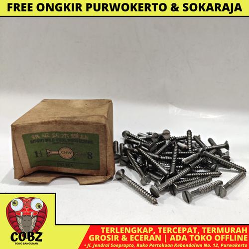 Jual 1 1/2 INCH / SIP SEKRUP KAYU KEPALA RATA MINUS PER DUS - Kab ...