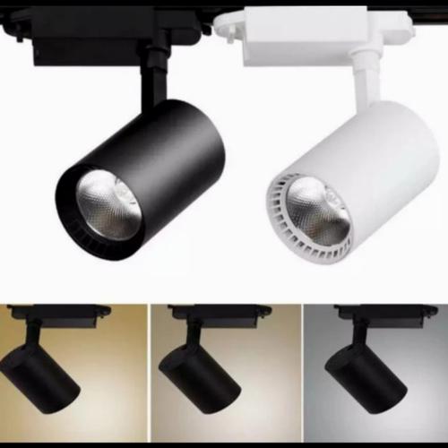 Jual lampu sorot spot rel spot light track rel 10w 20w 30w tembak sorot led - 20W SINAR PUTIH ...