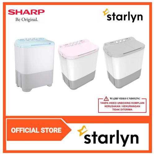 Promo MESIN CUCI SHARP EST 90 MW 9KG 2 TABUNG 90MW 9 KG PURE MAGIC LOW ...