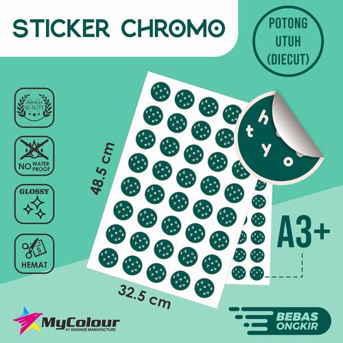 Jual Stiker label cromo A3+ cutting 1 HARI JADI - DIE CUT - Kota ...