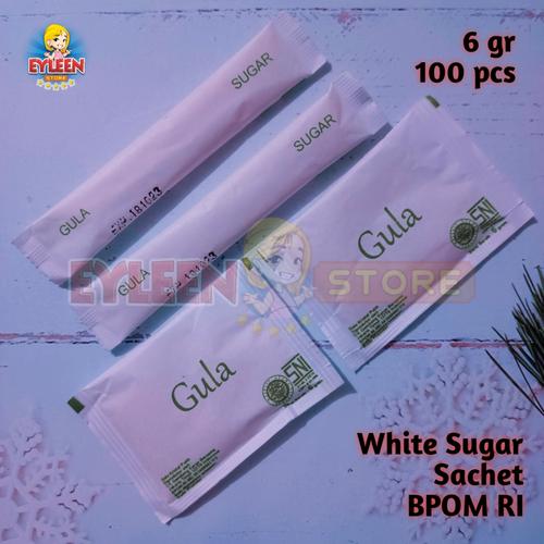 Jual White Sugar Sachet / Gula Putih Sachet isi 100 pcs ( Kotak ...