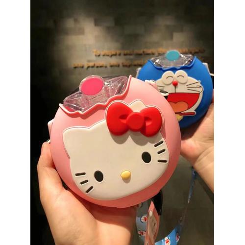 Jual Botol Air Minum DORAEMON HELLO KITTY Portable Anak Bentuk Donat ...
