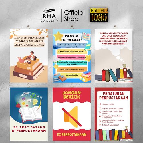 Jual Hiasan Dinding Sekolah Perpustakaan Pajangan Poster Kayu Walldecor ...