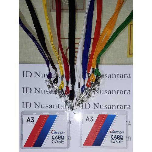 Jual Paket Tali Jepit Besi + ID Card Case A3 - Orange - Kab. Bekasi ...