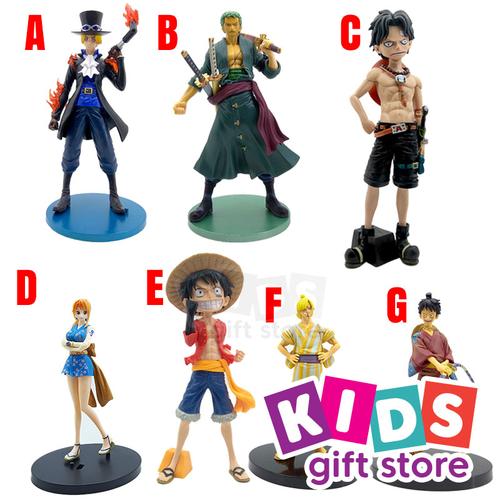 Jual Anime One Piece Luffy Ace Sabo Zoro Nami Wano Figure - Mainan ...