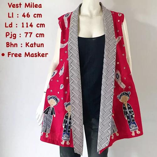Jual Outer Batik Wanita Modern Vest Milea - Cream - Kab. Sukoharjo ...
