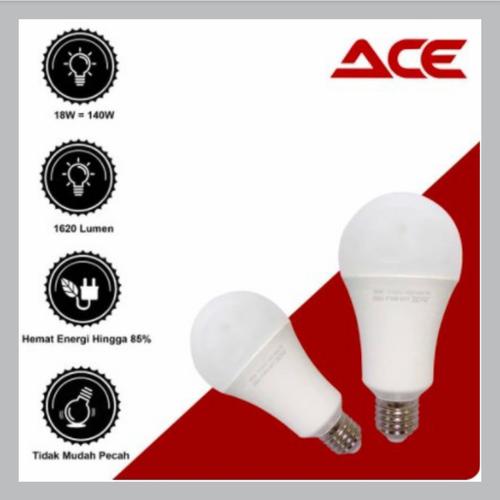 Jual Lampu LED Bulb ACE E27 Putih / Kuning 3W 5W 7W 9W 12W 15W 18W 24W ...