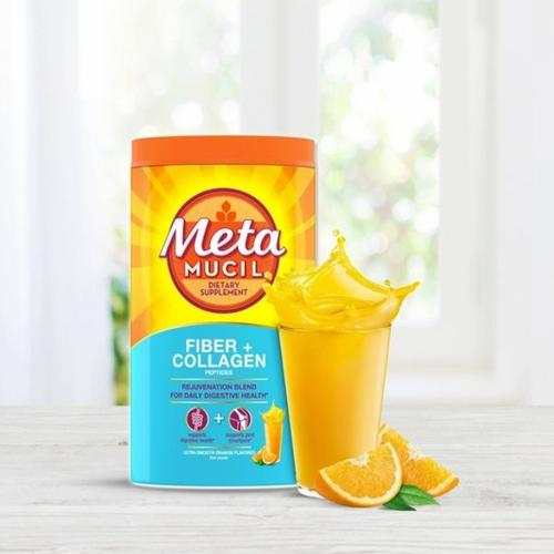 Jual Metamucil Fiber + Collagen Peptides Powder Psyllium Husk Meta ...