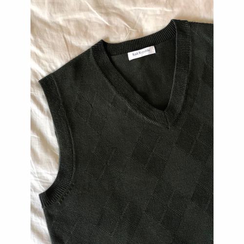 Jual knit vest pria rompi rajut casual premium terbaru korea man - army ...