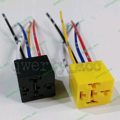 Jual 1 Set Socket Soket Relay Kaki 5 Pin 5Pin Kabel Tembaga Serabut ...
