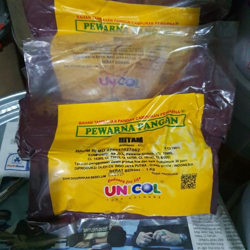 Jual Pewarna Hitam Bubuk 1 kg Unicol Pewarna Pangan Makanan Kasumba ...