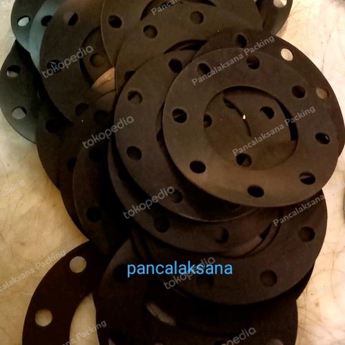 Jual packing gasket karet fleng 2,5 inchi stanadrt jis 10 K FF tebal 3 ...