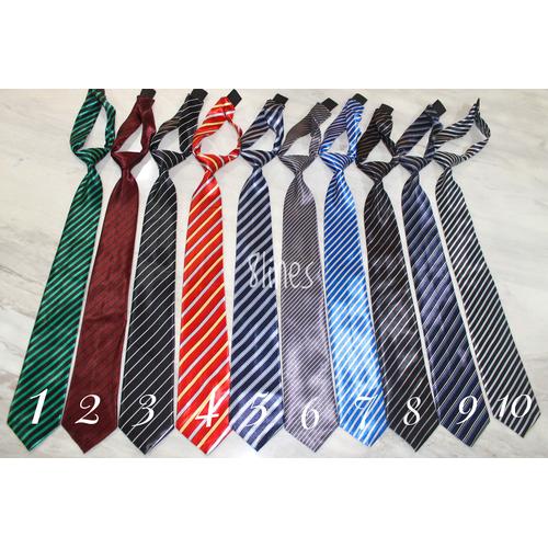 Jual Dasi Panjang Motif Garis Corak Satin Kantor Pria Hitam Biru SIAP ...