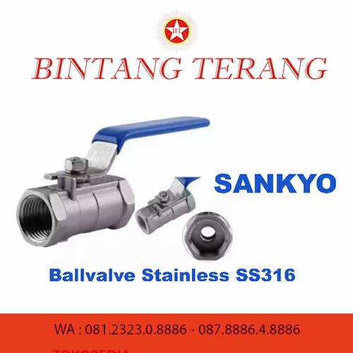 Jual ball valve sankyo 3/8"/ Stop Kran stainless 3/8" Sanyo Ss 316 ...