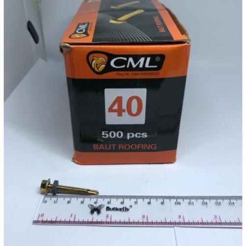 Jual BAUT ROOFING 12x 40 / 4CM SEKRUP BAJA RINGAN SKRUP ATAP SPANDEK ...