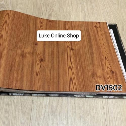 Jual Wallpaper Dinding Motif Kayu Triplek Natural Coklat Cream