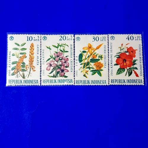 Jual Perangko/Prangko INDONESIA. 1966. Seri BUNGA. Set lengkap. Kondisi ...