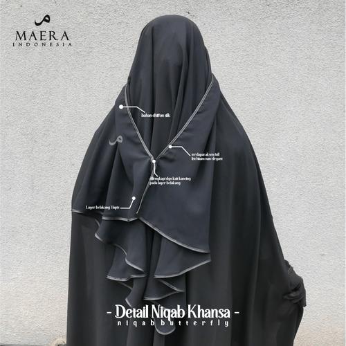 Jual Niqab Khansa Maera Indonesia Cadar Butterfly Yaman Chiffon Silk ...
