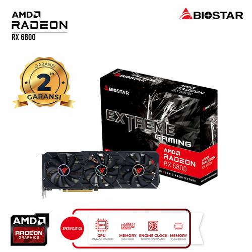 Jual VGA Biostar RX6800 16Gb ddr6 AMD Radeon pcie 4.0 RX 6800 Gaming ...