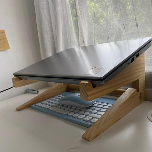 Jual Tempat Laptop portable stand laptop kayu netbook ipad hp - Putih ...