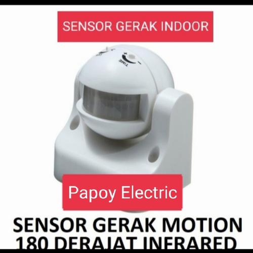 Jual SENSOR GERAK PIR INFRARED MOTION/Sensor Lampu Led 180 Derajat ...