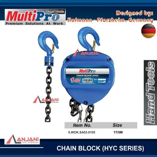Jual MULTIPRO CHAIN BLOCK HOIST 1 TON x 5 METER KATROL RANTAI TAKEL 1T ...