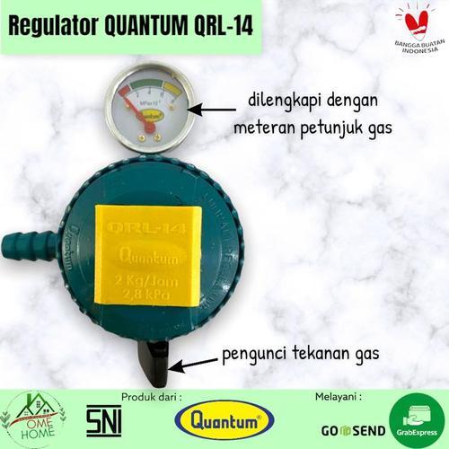 Jual Regulator Gas Quantum Tekanan Rendah QRL-14 GB dilengkapi Meter ...