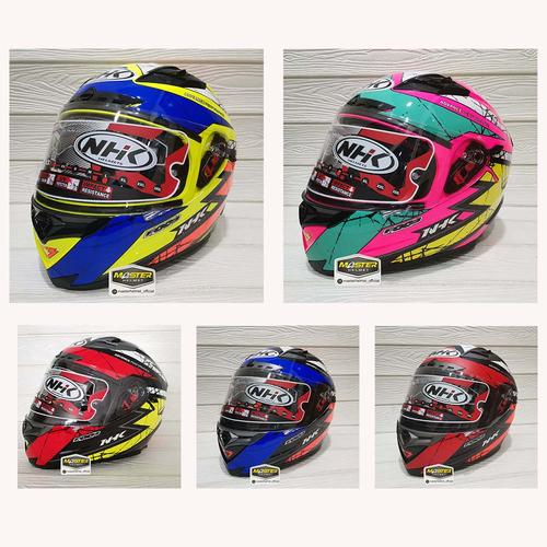 Jual HELM NHK RX9 RX-9 FULLFACE MOTIF RAVEN SPECIAL EDITION YELLOW FLO ...