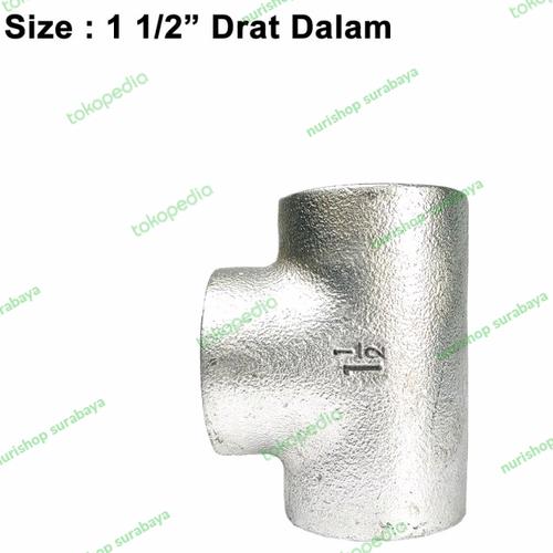 Jual Tee T besi galvanis 1 1/2" / Tee 1 1/2 in inch - Kota Surabaya ...