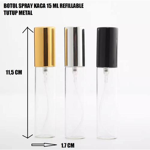 Jual Botol Spray 15ml kaca Botol Vial Decant Stik Pen Parfum Isi Ulang ...