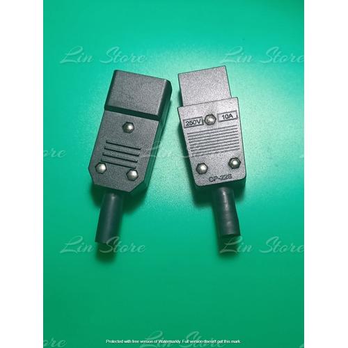 Jual Socket AC Komputer Male+Female Jack Buntut Karet 1 Pasang - Kota ...