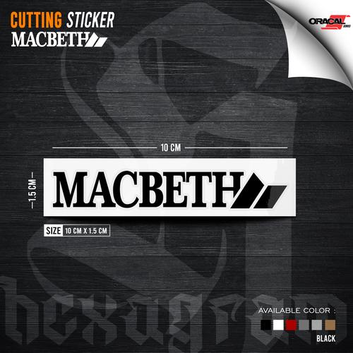 Jual Cutting Sticker Macbeth | Stiker Cutting Logo Macbeth - Hitam ...