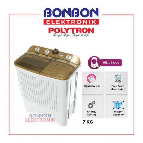 Promo Polytron Mesin Cuci 2 Tabung 7KG PWM-7072N / PWM 7072 N / PWM7072 ...