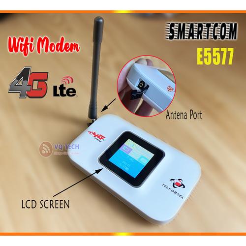 Promo SMARTCOM Modem Wifi Mifi SM-E5577 4G LTE with LCD + Antena Unlock - Jakarta Barat - VQ ...