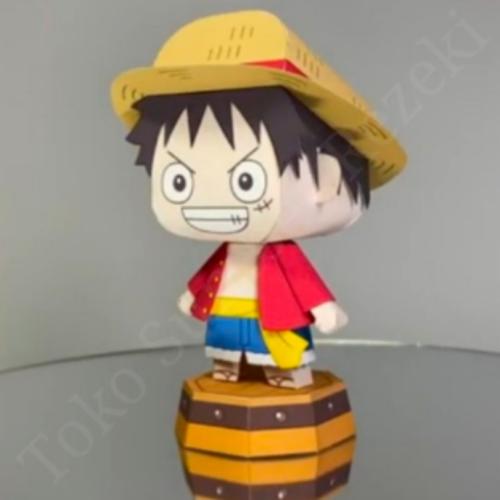 Jual Figure One Piece Luffy Paper Craft Nendoroid Papercraft Chibi Cute ...