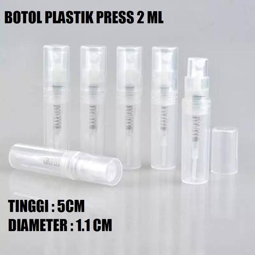 Jual Botol Parfum Spray 2ml Pen Travel Vial Sample Plastik Putih ...