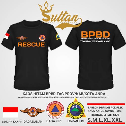 Jual KAOS BPBD DAYS//BAJU BPBD DAYS - HITAM 3, S - Kab. Bandung Barat ...