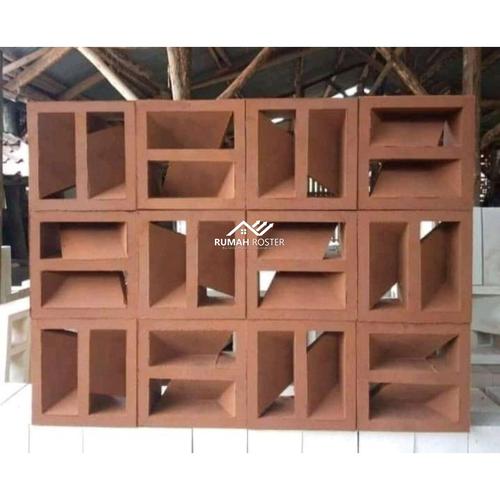 Jual Roster Beton/Roster Modern /Lubang Angin - Merah Kupu-Kupu (2 Muka ...