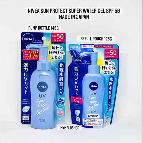 Jual NIVEA UV SUPER WATER GEL SPF50 PUMP BOTTLE / REFILL POUCH - REFILL ...