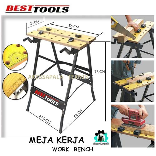 Jual BESTTOOLS PORTABLE WORKBENCH MEJA KERJA TUKANG KAYU FOLDING WORK ...
