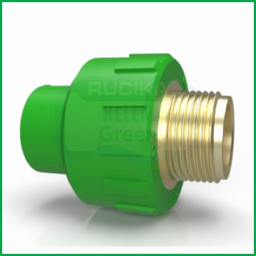 Jual SOCKET MALE THREAD PPR 1/2" INCH - 20 MM DRAT LUAR RUCIKA GREEN ...