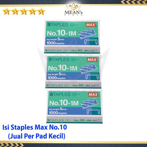 Jual Isi Staples Max No.10 / Reffil Stapler No 10 / Isi Hekter HD 10 ...