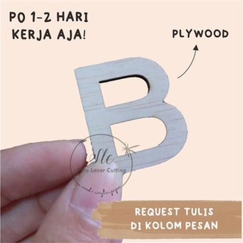 Jual KAYU 1,5CM HURUF ABJAD (A-Z), INITIAL NAMA KAYU ABJAD HURUF TIMBUL ...